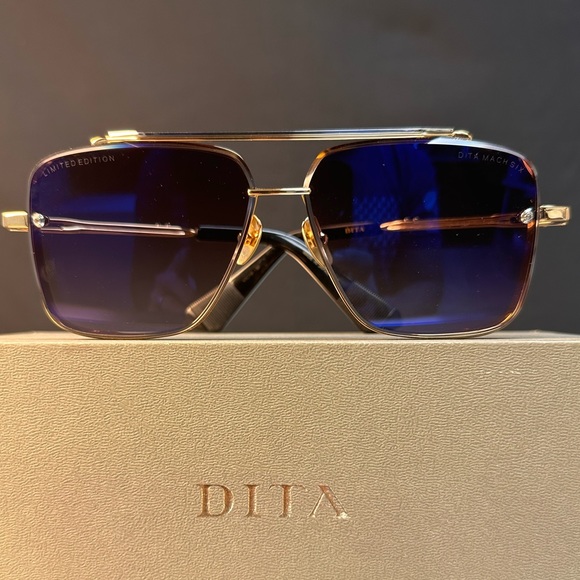 DITA | Accessories | Dita Mach Six Limited Edition Sunglasses Black With Gold New In Box | Poshmark